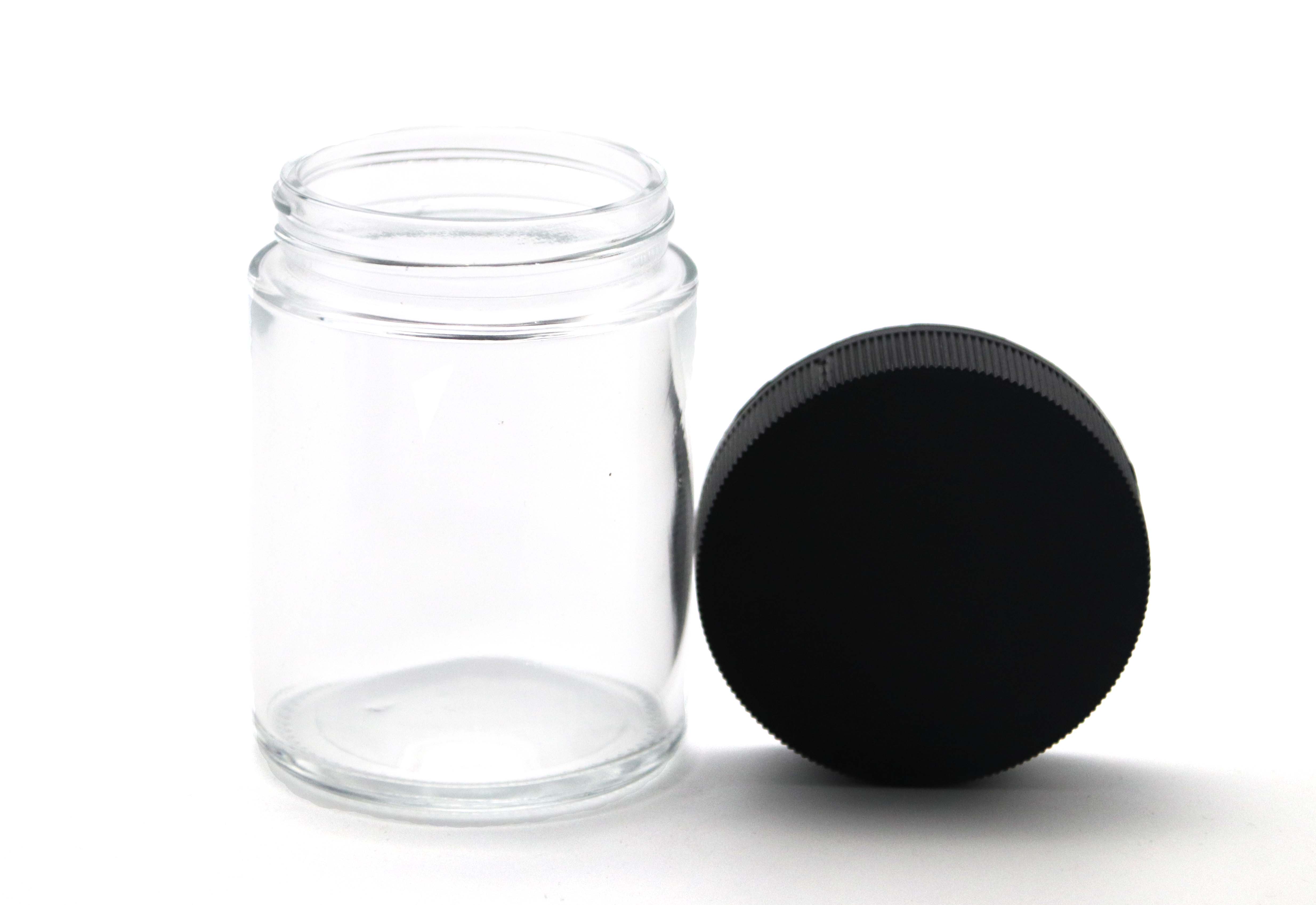 4oz clear Child Resistant Glass Jar - 420 Canna Pack